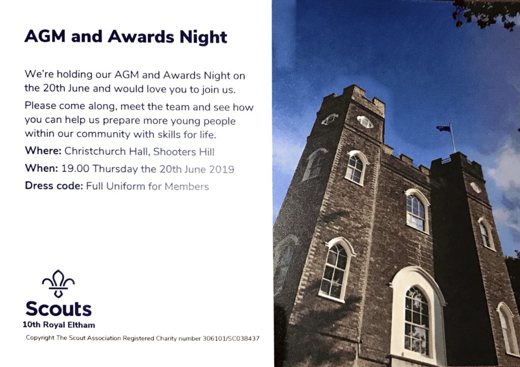 agm invite 2 | 10th Royal Eltham